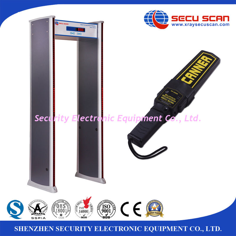 Sound / LED Lights Alarm Walk Through Metal Detector For Station ...