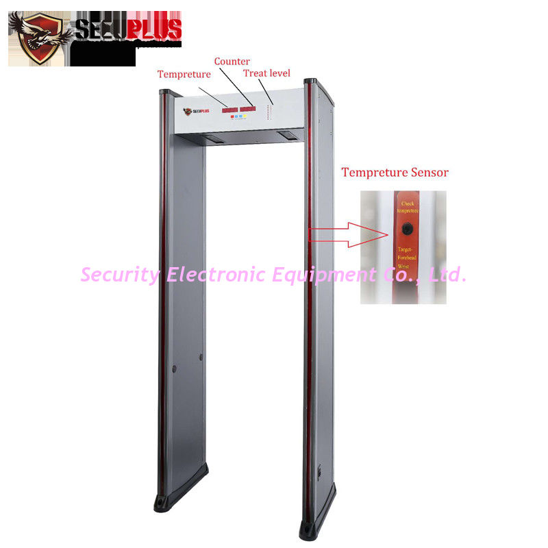 Easy Installation Walk Through Metal Detector Infrared Body Temperature ...