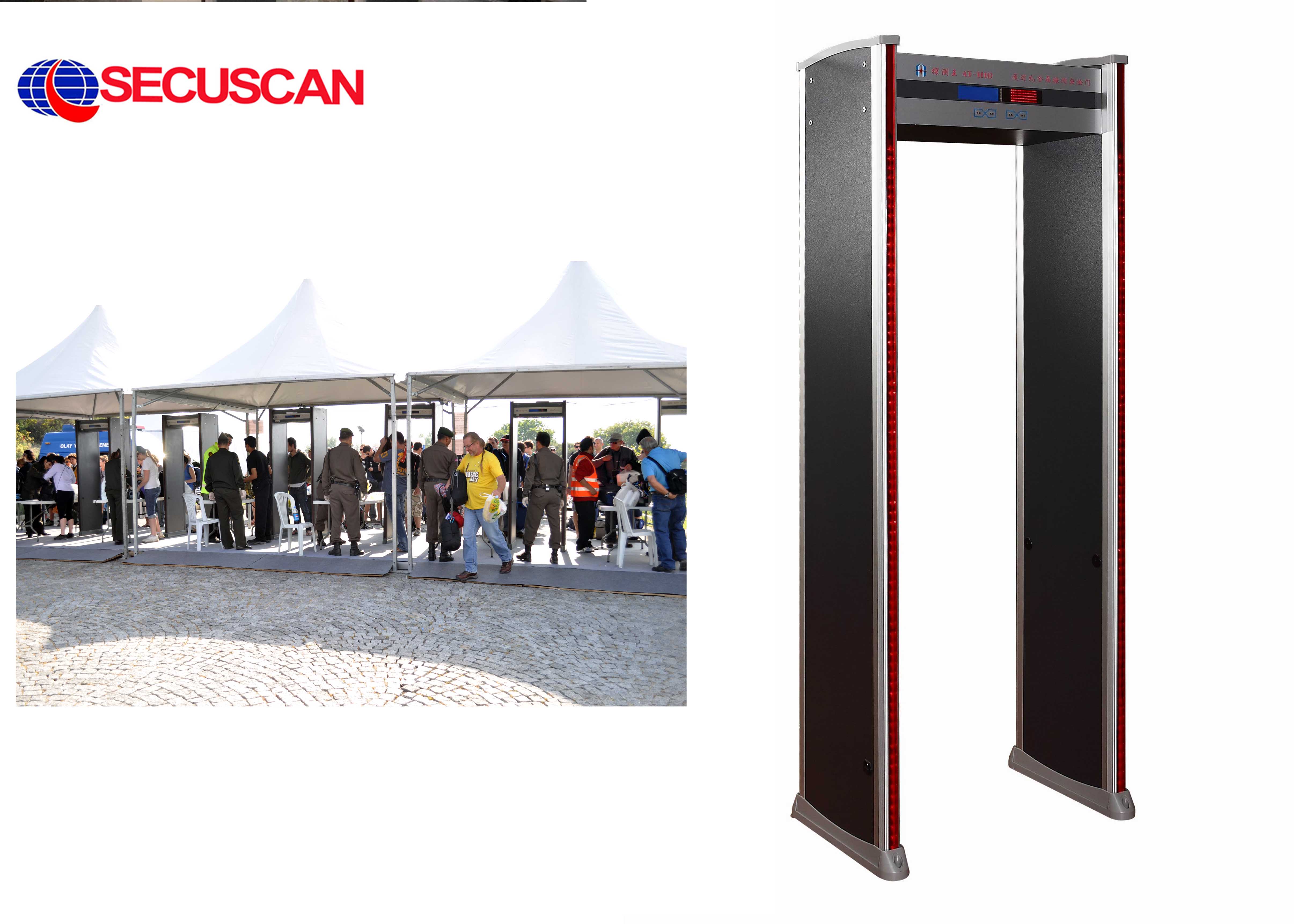 Security 6 Pinpoint zones Walk Through Metal Detector gate for ...