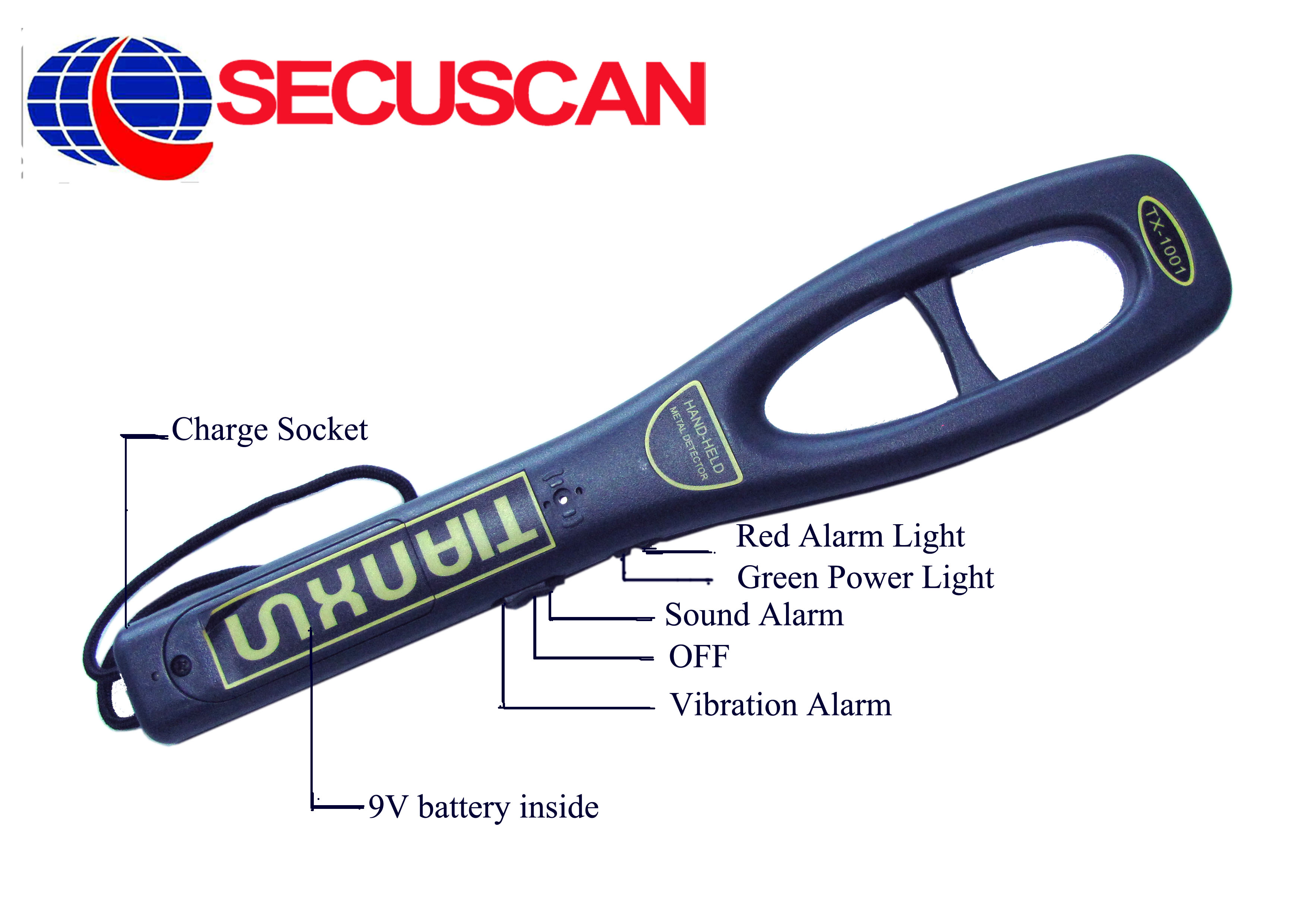 Portable Security Metal Detectors Handheld Body Scanner for ...