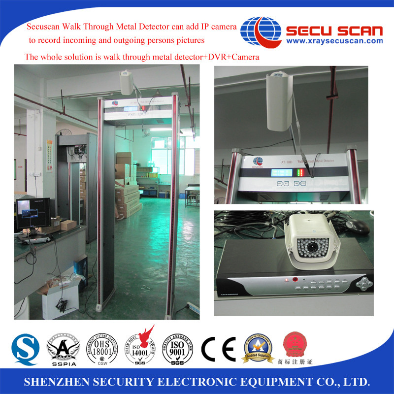 People Screening and walk through Metal Detectors Gate for embassy ...