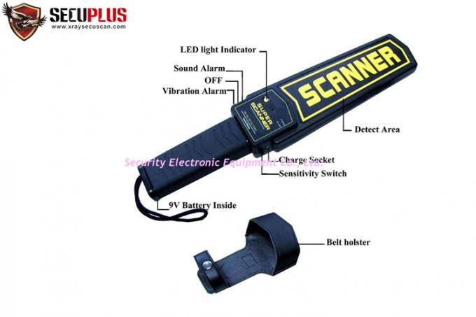 Super Scanner Hand Held Metal Detector Security Device / Handheld Wand ...